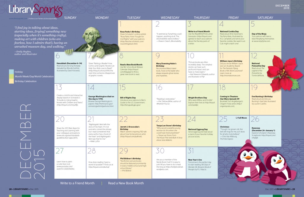 December Activities for Schools & Libraries