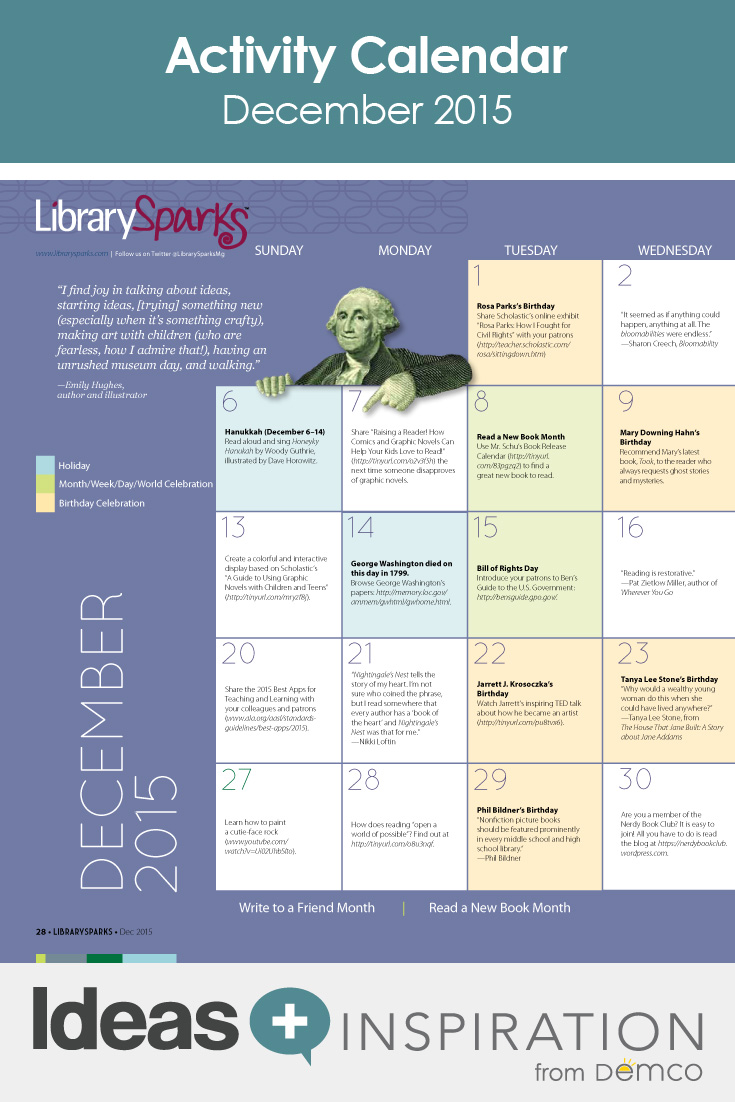 December Activities for Schools & Libraries