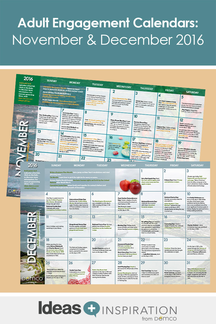 Adult Library Programs: November/December 2016