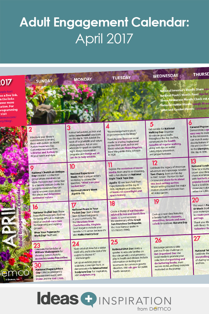 Adult Library Programs: April 2017