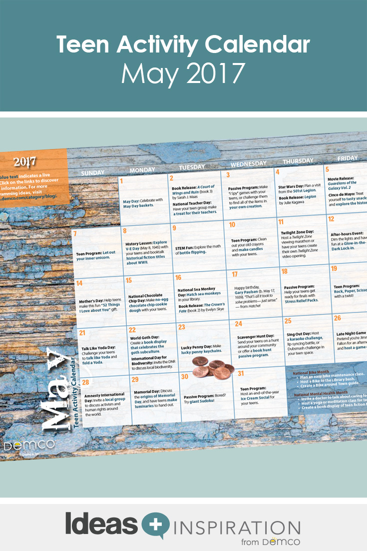 Teen Activity Calendar: May 2017