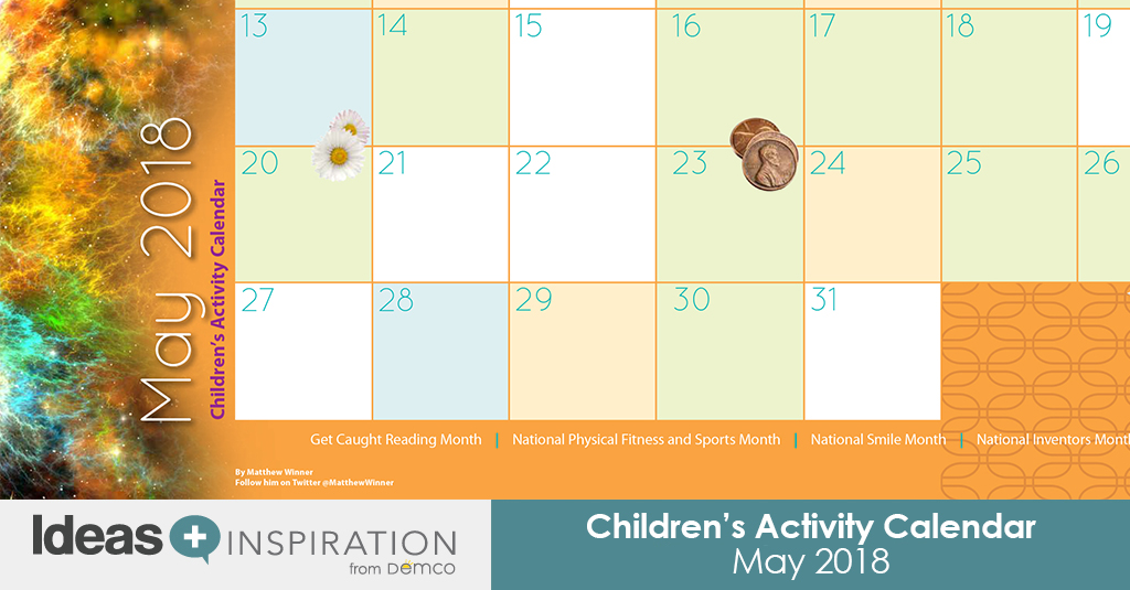 Children's Activity Calendar: May 2018 is Get Caught Reading Month