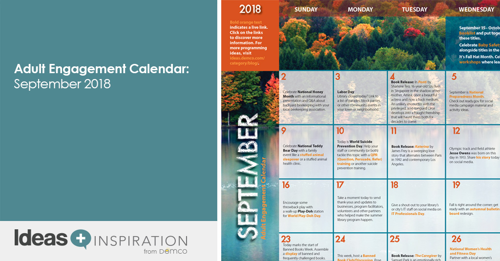 Adult Programming and Activity Calendar: September 2018