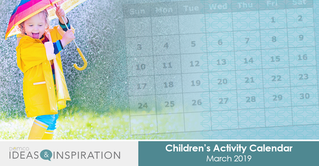 Children's Activity Calendar for Your Library: March 2019