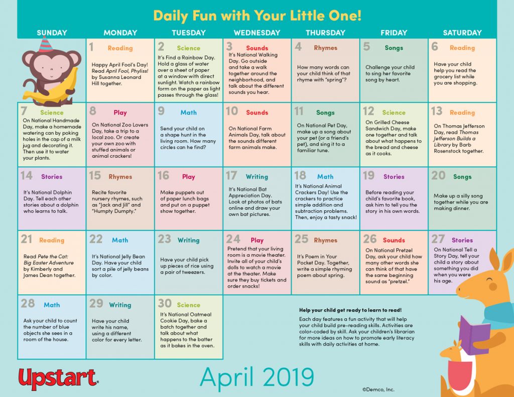 Early Literacy Activities — April 2019: Crafts, Celebrations, Books ...