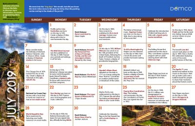 Adult Programming Calendar — July 2019: Summer Fun in Your Library