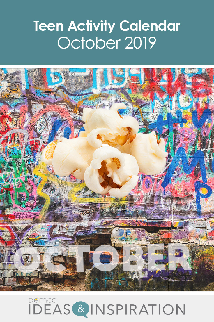 Teen Library Program Ideas Calendar — October 2019