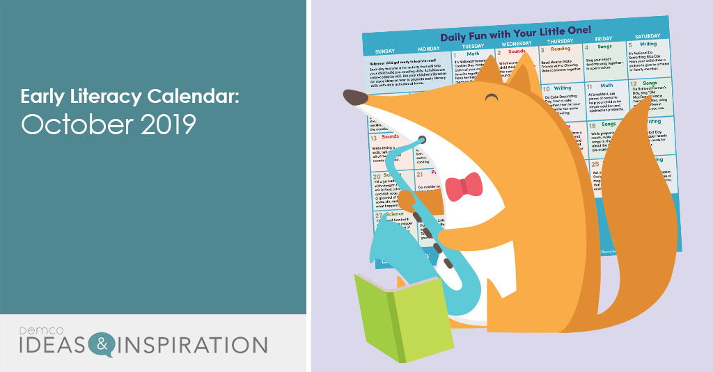 Early Literacy Activity Calendar: October 2019