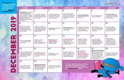 Teen Programming Activity Calendar: December 2019