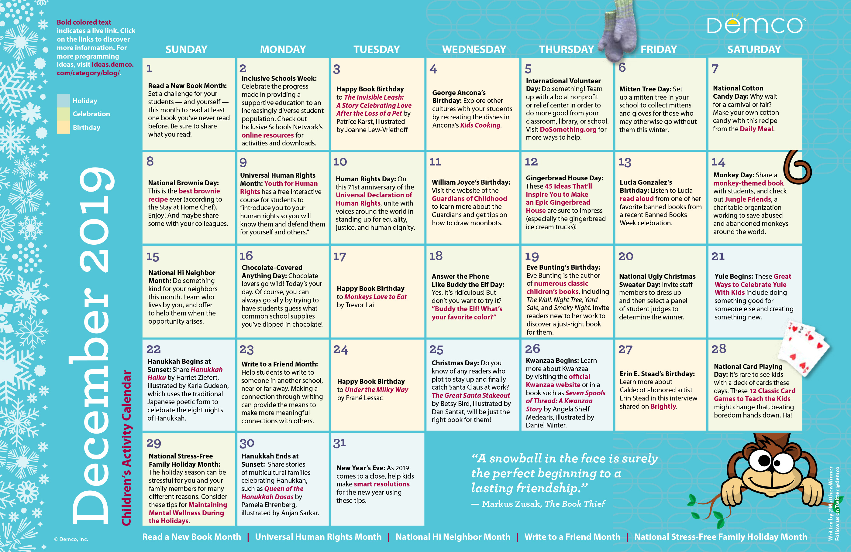 31 December Activities For Kids Free Activity Calendar December