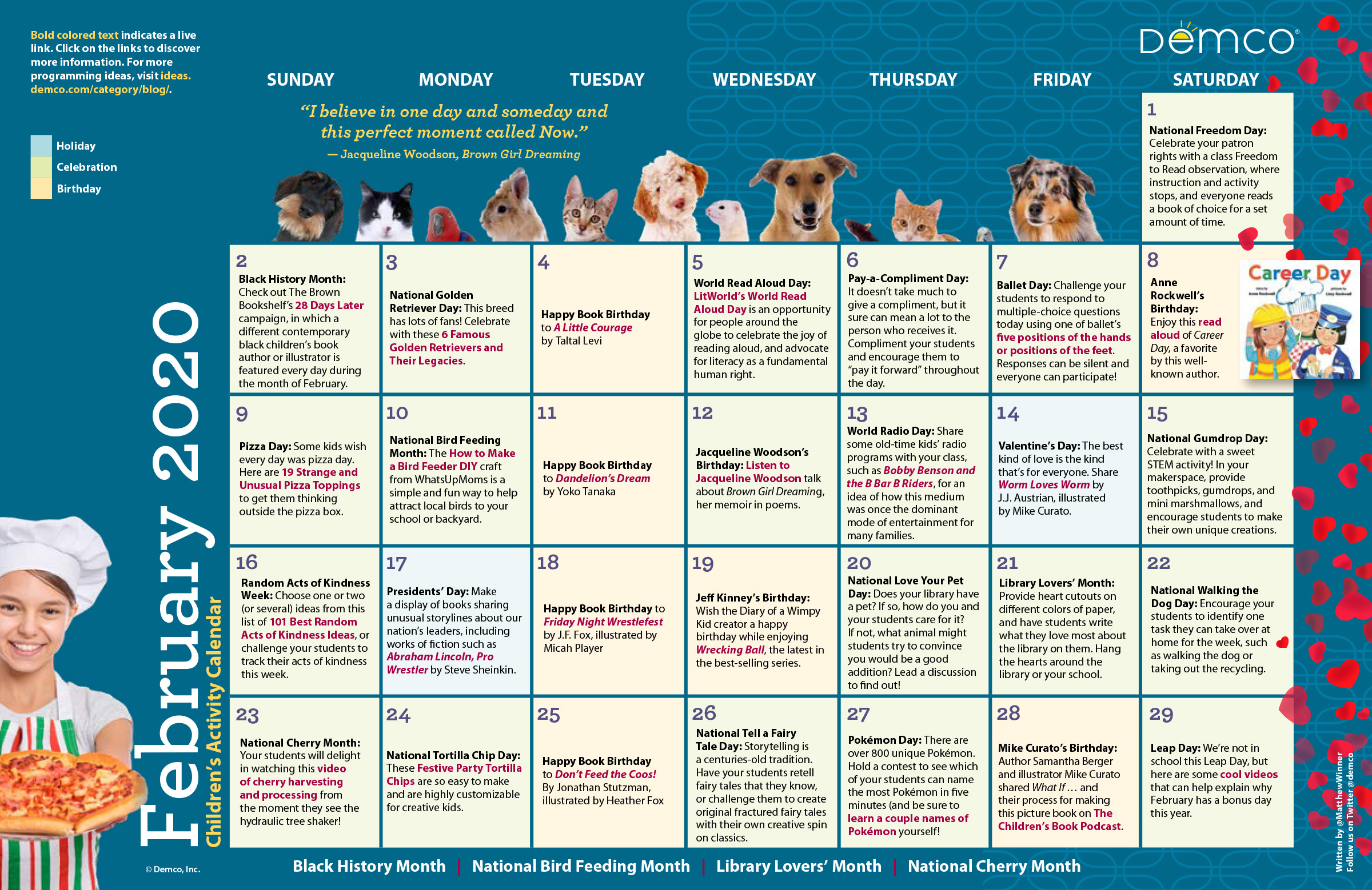 Children’s Programming Activity Calendar: February 2020
