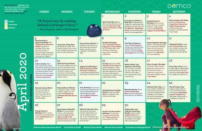 Children’s Library Activities Calendar: April 2020