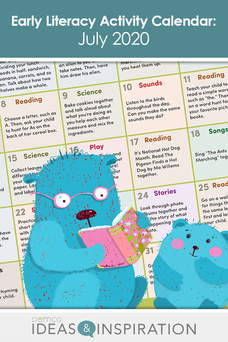 Early Literacy Activities — July 2020: Activities, Books, and More!