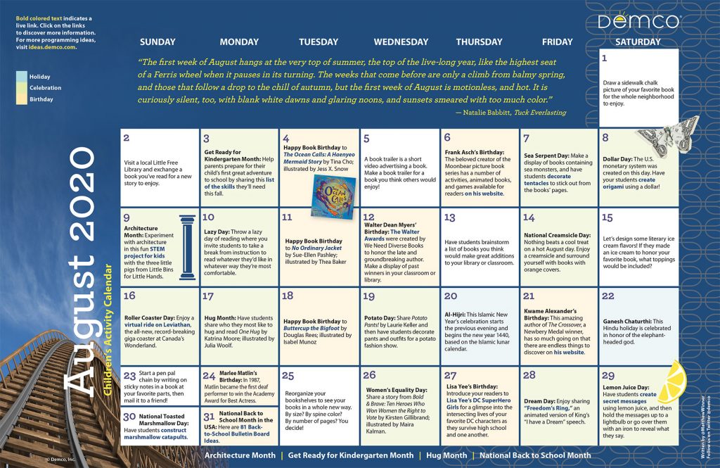 Activity Calendar Archives - Ideas & Inspiration from Demco