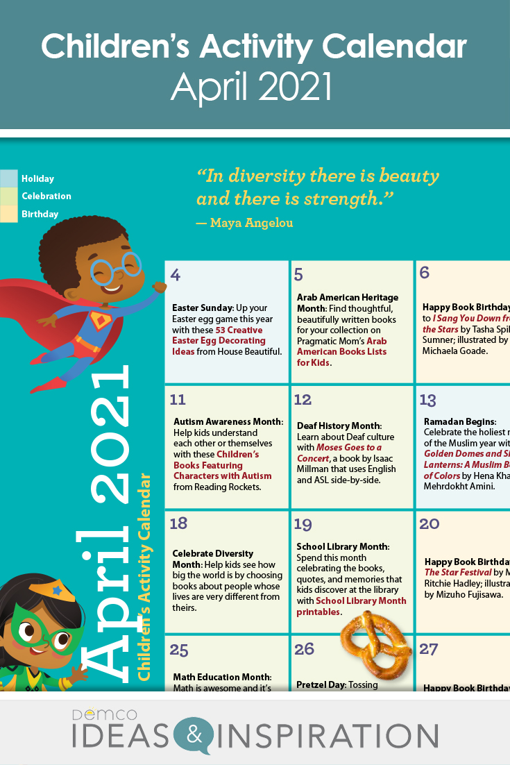 Children’s Programming Activity Calendar: April 2021