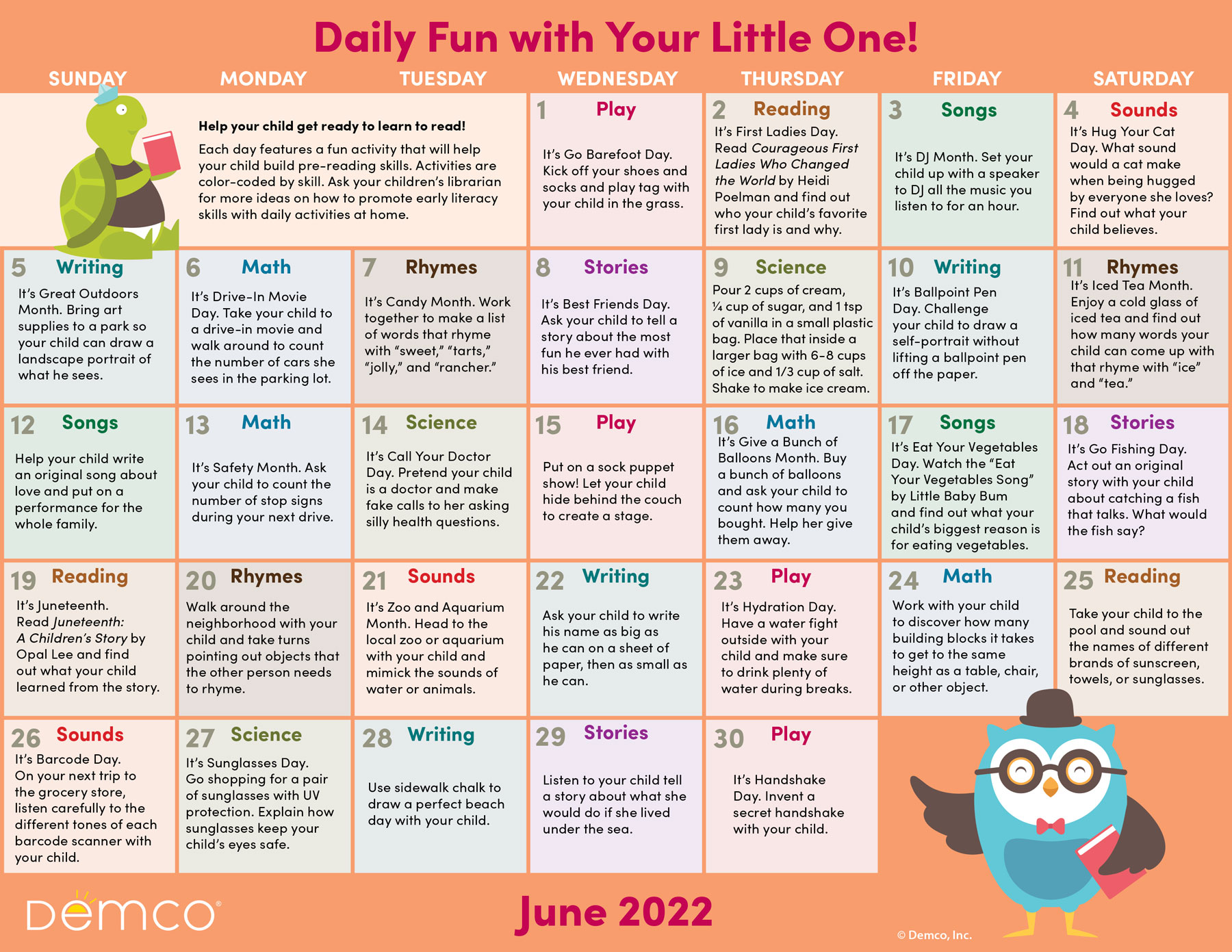 Early Literacy Activities —June 2022: Activities, Books, and More!