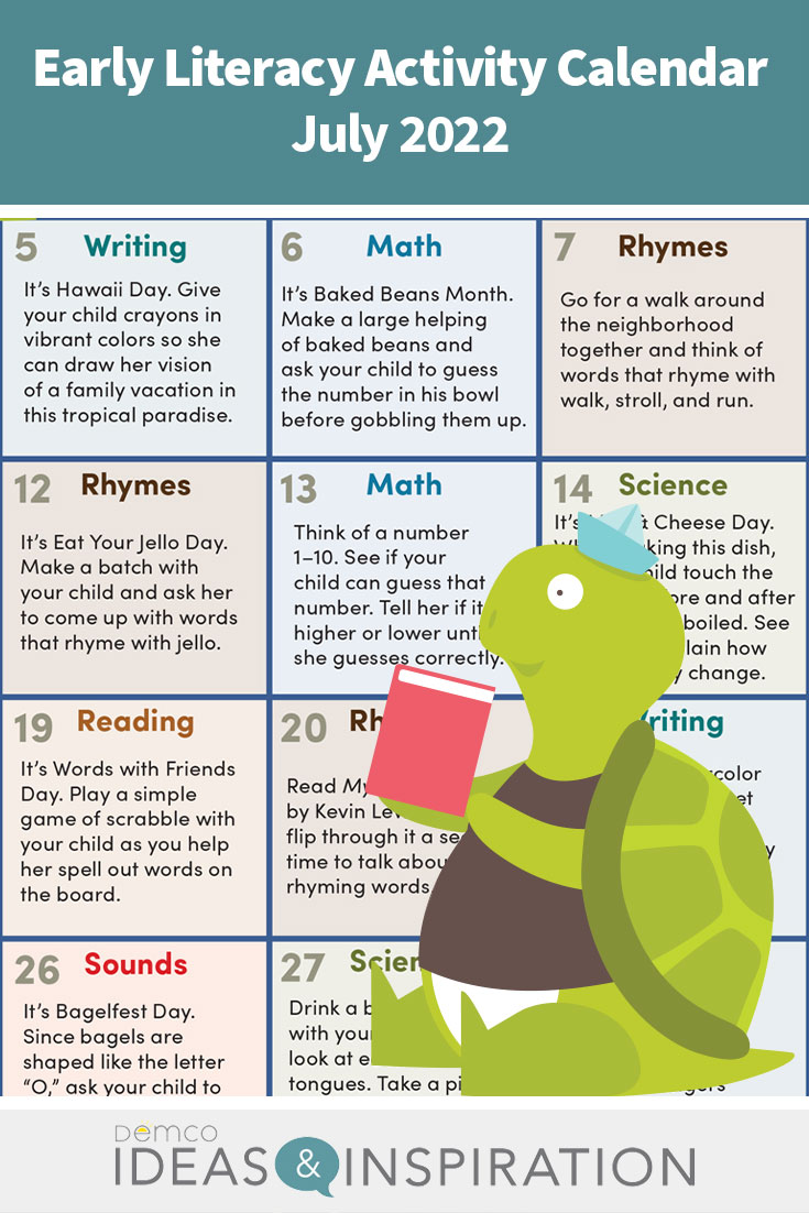 Early Literacy Activities —July 2022: Activities, Books, and More!