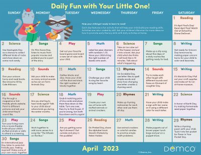 Early Literacy Activities — April 2023: Activities, Books, and More!