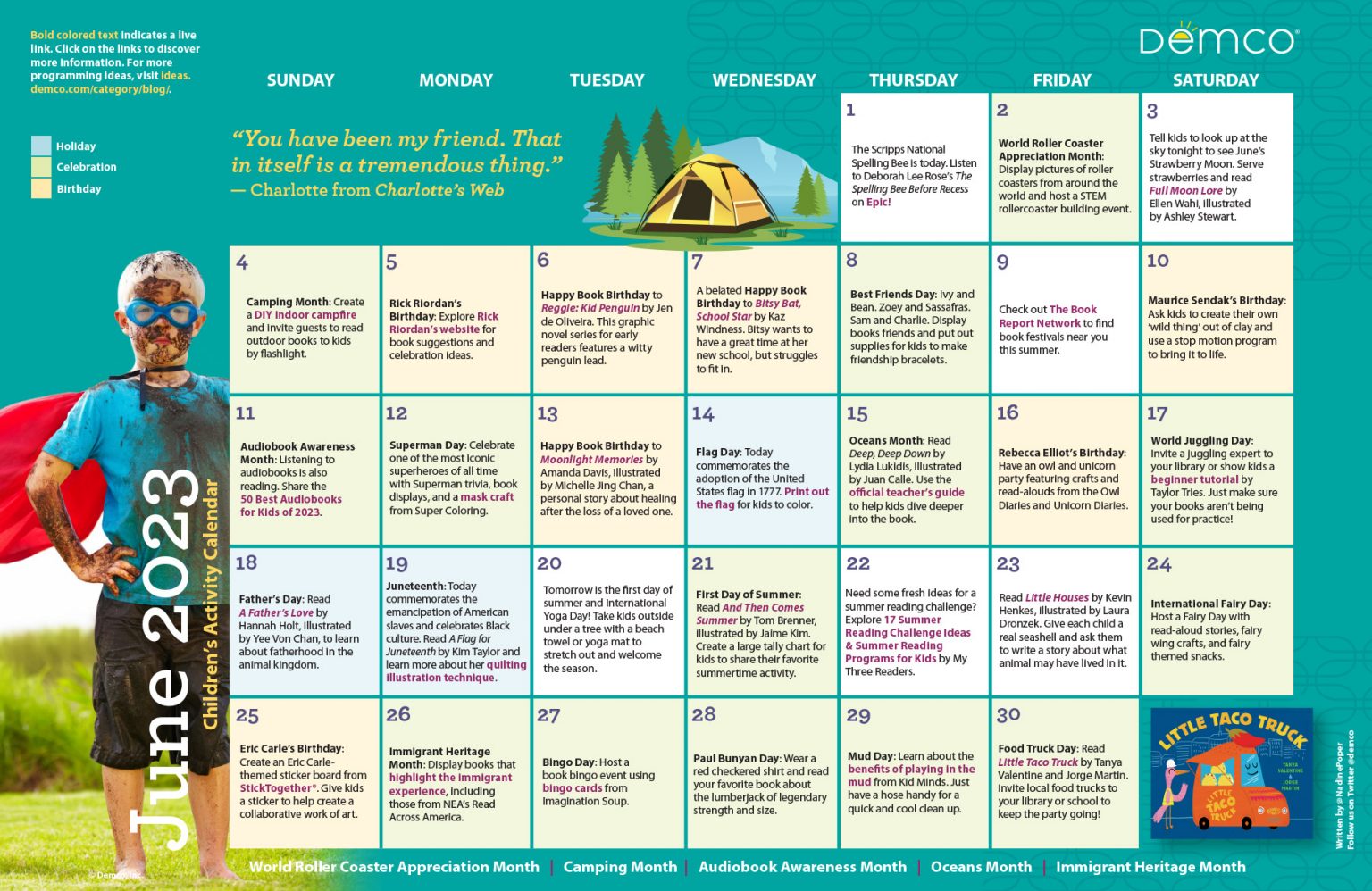 Children’s Activity Calendar: June 2023