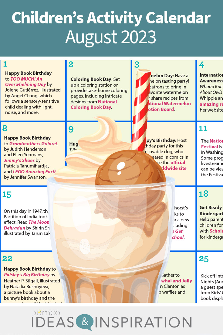Children’s Activity Calendar: August 2023