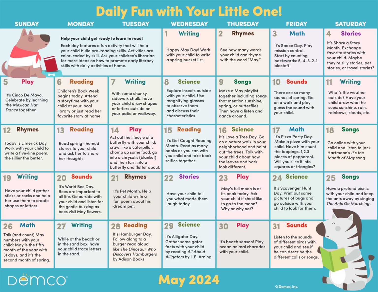 Early Literacy Activities — May 2024: Activities, Books, and More!