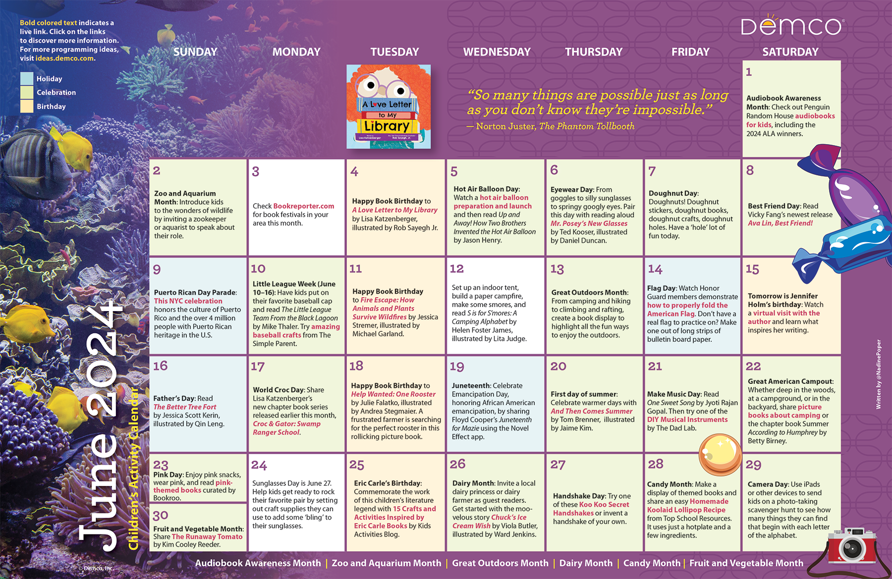 Children’s Activity Calendar: June 2024
