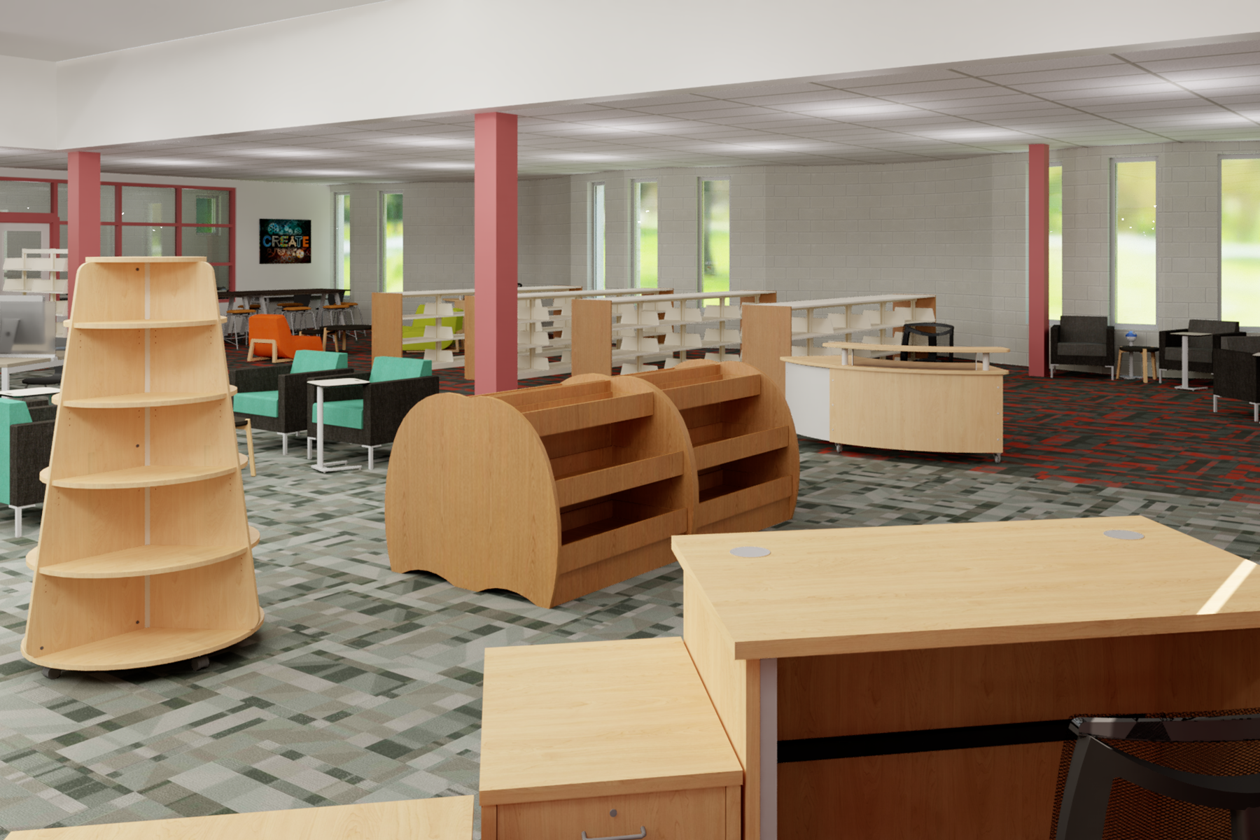 McAllen Public Library, TX - http://demcointeriors.com
